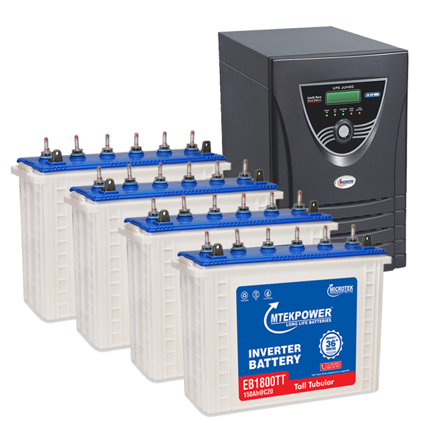 Microtek UPS JM SW 4000/48V Sine Wave Home UPS and MTK1501818LT 150 Ah ...