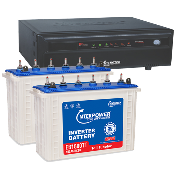 Microtek UPS XP SW 2300/24V Sine Wave Home UPS And EB1800TT 150 Ah ...